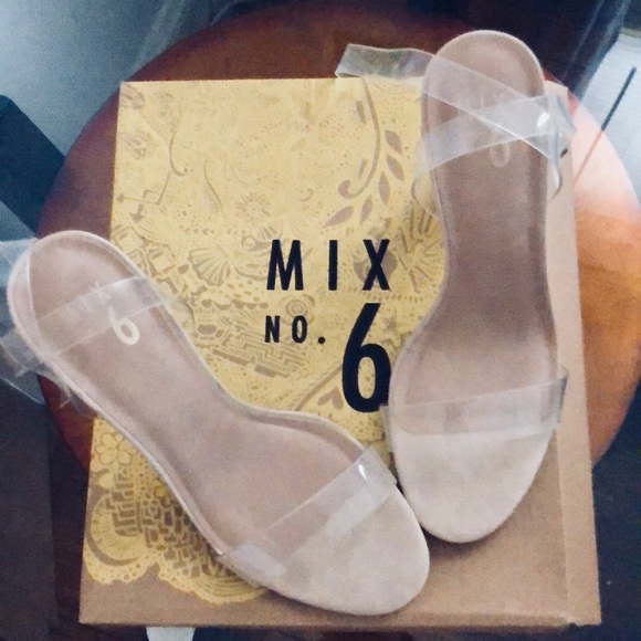 Mix No. 6 | Shoes | Nude Clear Lucite Sandal | Poshmark